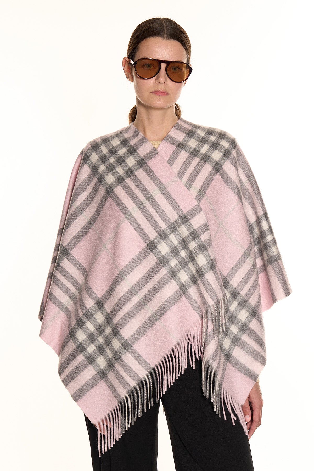 100% Pure Cashmere Poncho Cape Exclusive Iconic design DC Classic Pink ...